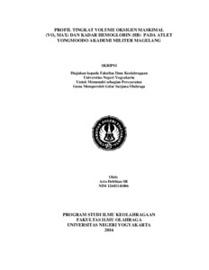 PROFIL TINGKAT VOLUME OKSIGEN MAKSIMAL (VO2 MAX) DAN KADAR HEMOGLOBIN (HB) PADA ATLET YONGMOODO ...